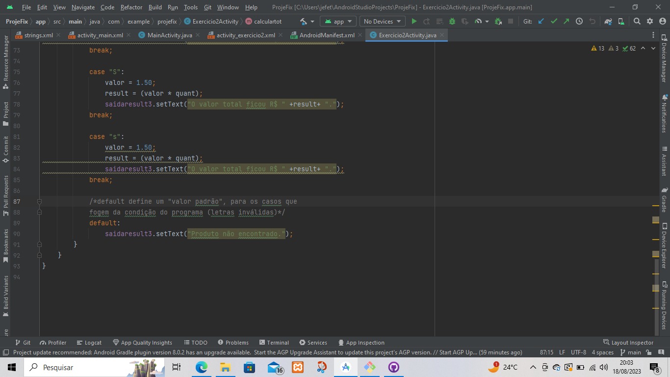GitHub - MKevin2/ExerciciosPam: Projeto realizado na linguagem Java, utilizando a IDE Android ...