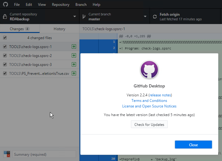 Can't find repo message with pending Desktop update is a "false ...