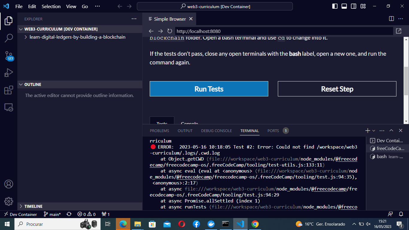 [BUG]: Course doesn't run · Issue #100 · freeCodeCamp/web3-curriculum · GitHub