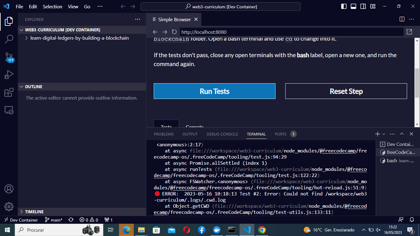 [bug] Course Doesn T Run · Issue 100 · Freecodecamp Web3 Curriculum · Github