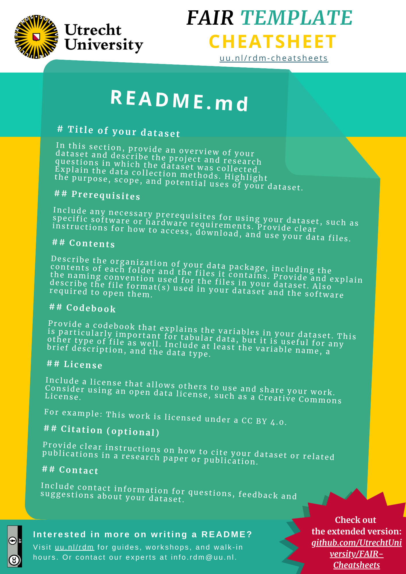 GitHub - UtrechtUniversity/FAIR-Cheatsheets: Make your research data and code FAIR with the UU ...