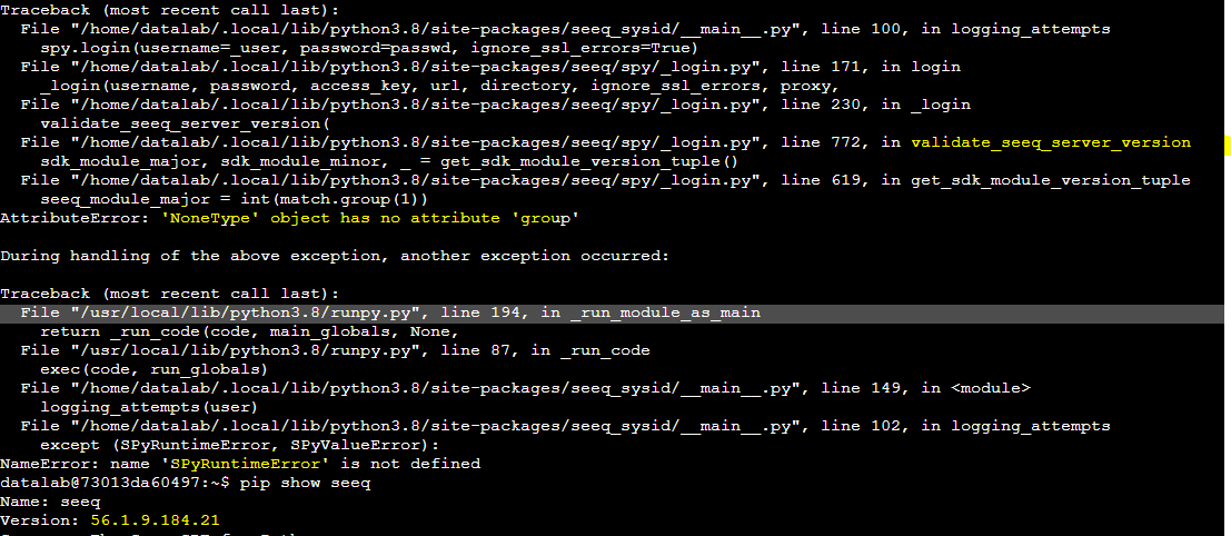 Installation Issue · Issue 43 · Byu Prism Seeq · Github