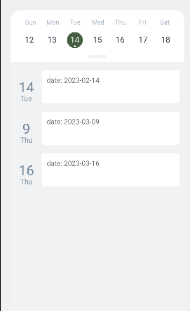 Agenda displaying items of March when February day is selected · Issue #2200 · wix/react-native ...
