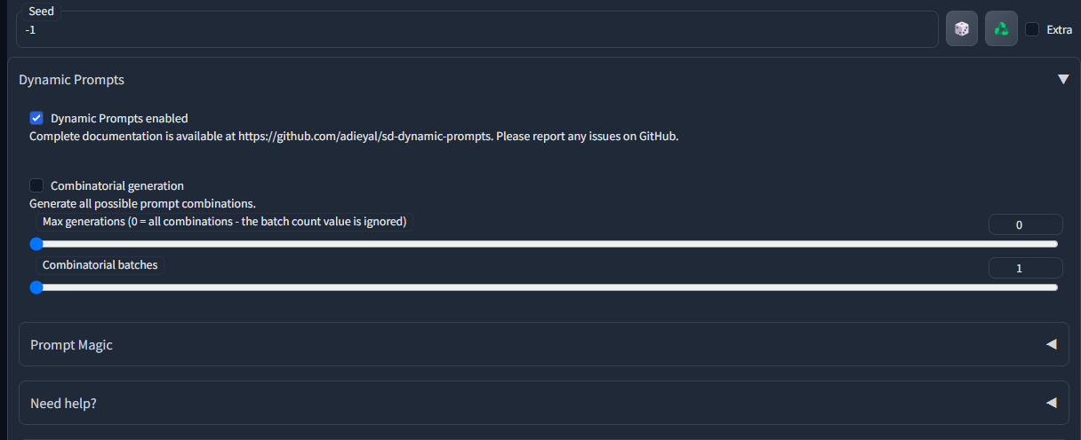 Dynamic Prompts does nothing more · Issue #344 · adieyal/sd-dynamic-prompts · GitHub