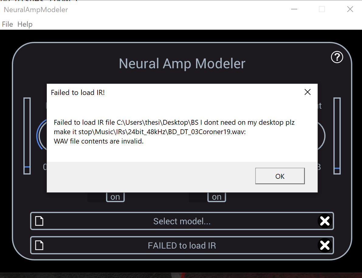 Ir Import Issue · Issue 132 · Sdatkinsonneural Amp Modeler · Github 