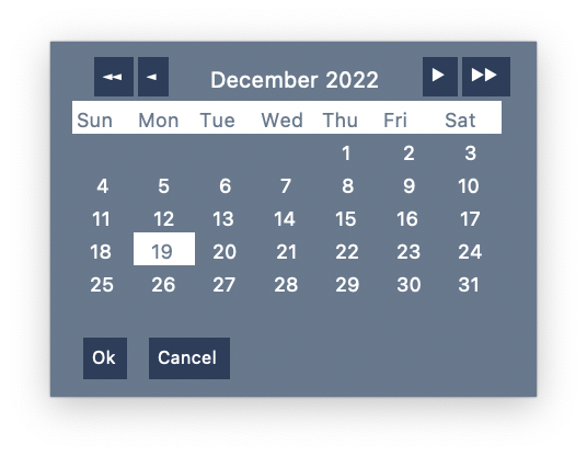Bug Calendar Navigate Buttons Differ In Size Back Ones Are Smaller · Issue 6109 
