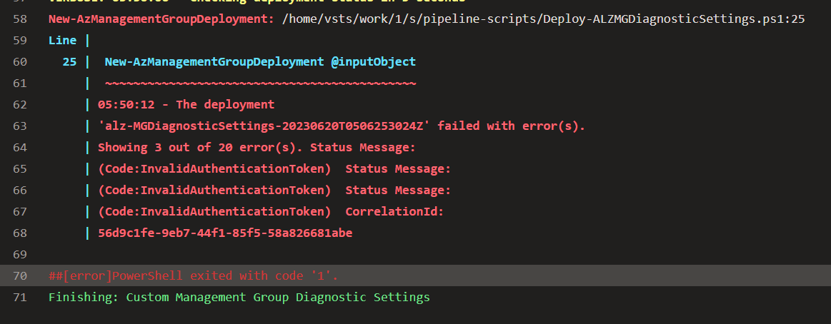 馃 Bug Report Deployment Of Deploy Alzmgdiagnosticsettings Ps1 Fails 路 Issue 565 路 Azure Alz