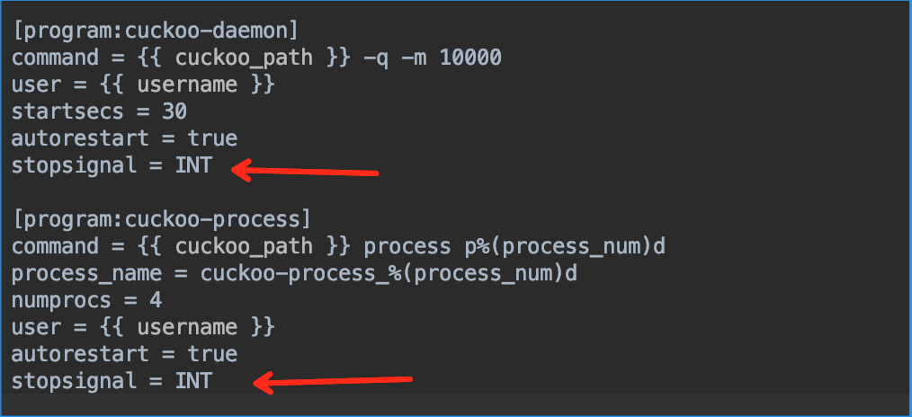 supervisord stop cuckoo problem · Issue #2589 · cuckoosandbox/cuckoo · GitHub