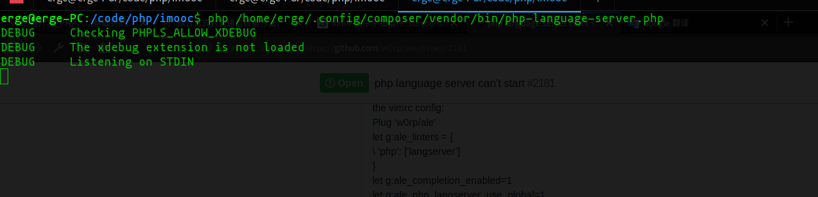 Php Language Server Can T Start · Issue 2181 · Dense Analysis Ale · Github