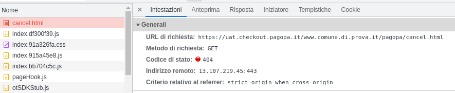 [RFC] Checkout in ambiente di collaudo non effettua correttamente il redirect verso le URL ...