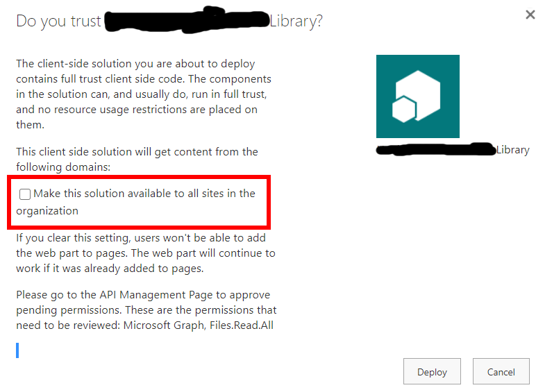 SPFX library solution cannot be added to site collection · Issue #6902 · SharePoint/sp-dev-docs ...