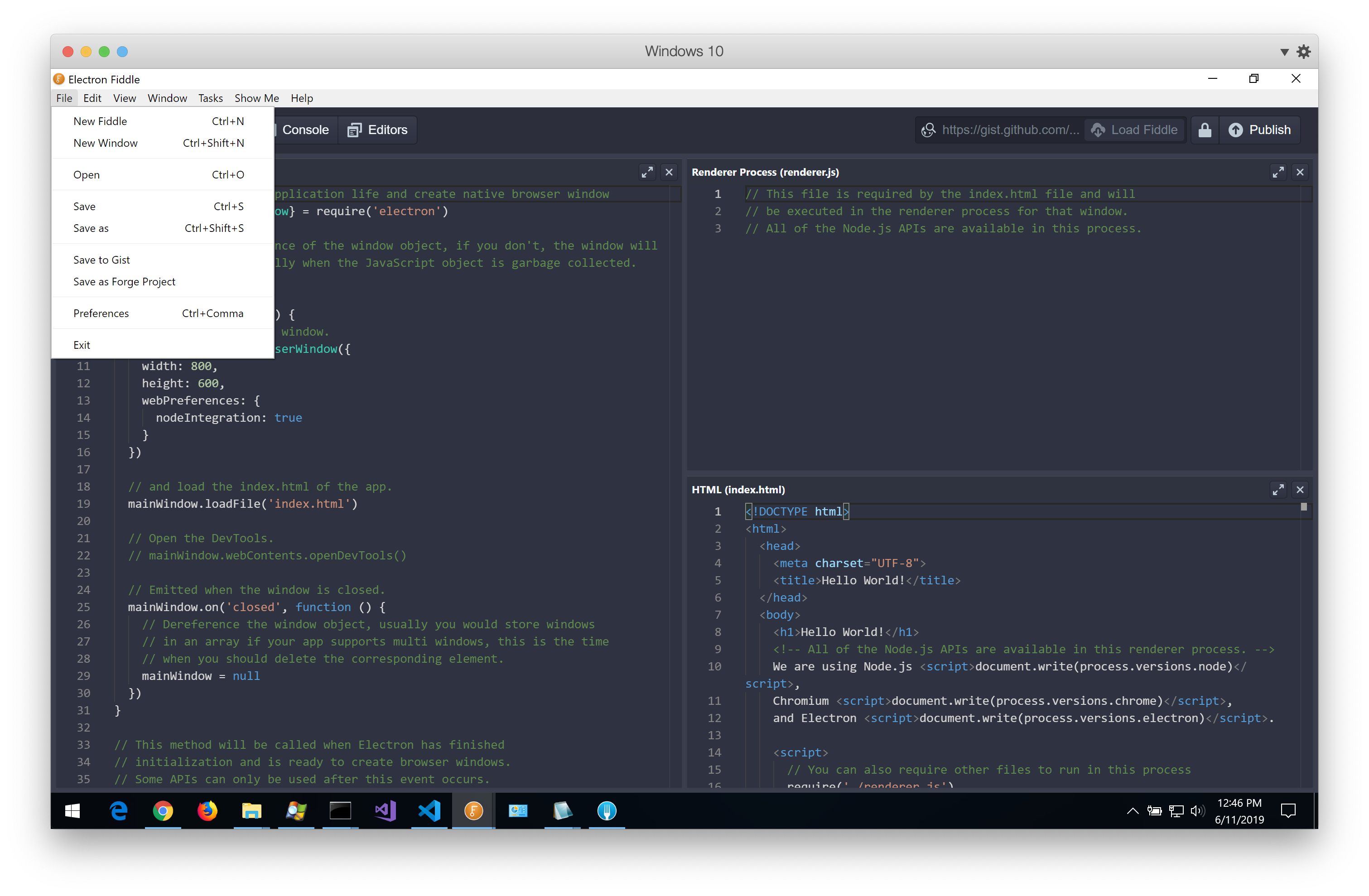 File menu regression on Windows · Issue #210 · electron/fiddle · GitHub