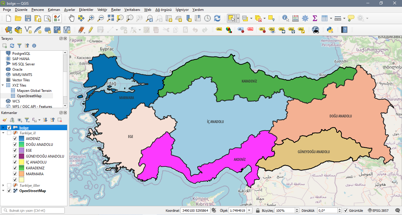GitHub - sudeguluzum/QGIS-Turkey-s-7-regions-map: Using the QGIS program, I created a region map ...