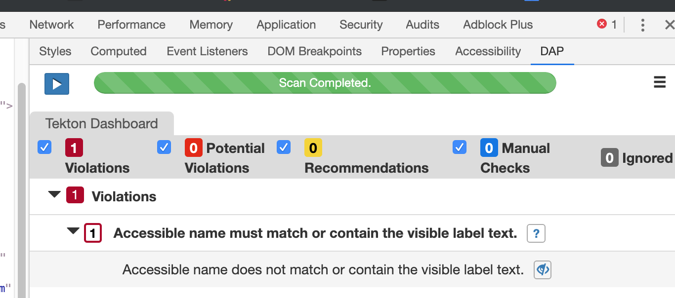 Fix accessibility issue: no aria text for namespace selection · Issue #524 · tektoncd/dashboard ...