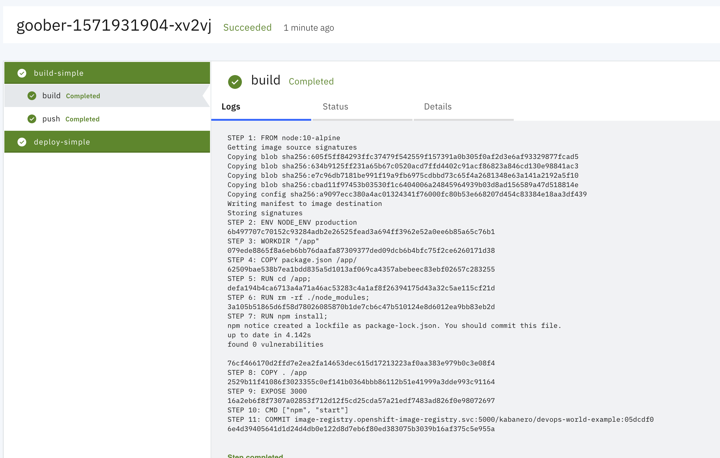 Prove and doc usage of OpenShift 4.2 registry for webhook usage · Issue #305 · tektoncd ...