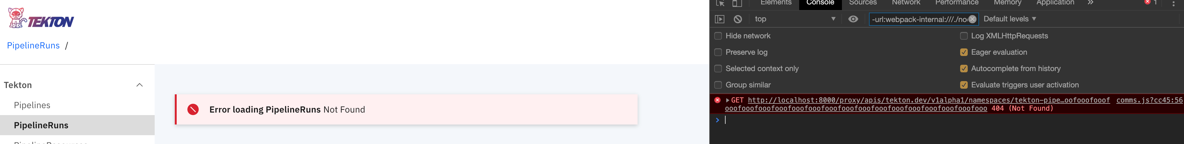 Error Loading Pipelineruns Seen When A User Creates A Filter With Too Long A Value · Issue 799