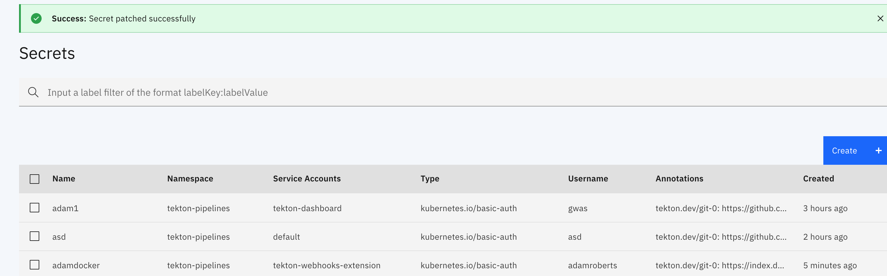 Incorrect Tekton annotation provided when Docker registry password is provided · Issue #1108 ...
