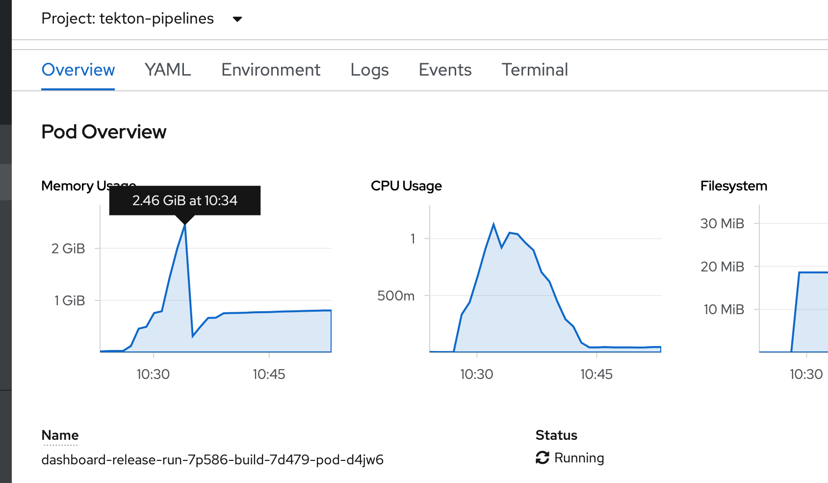 Memory requirement increase for the same pipeline using beta · Issue #2417 · tektoncd/pipeline ...