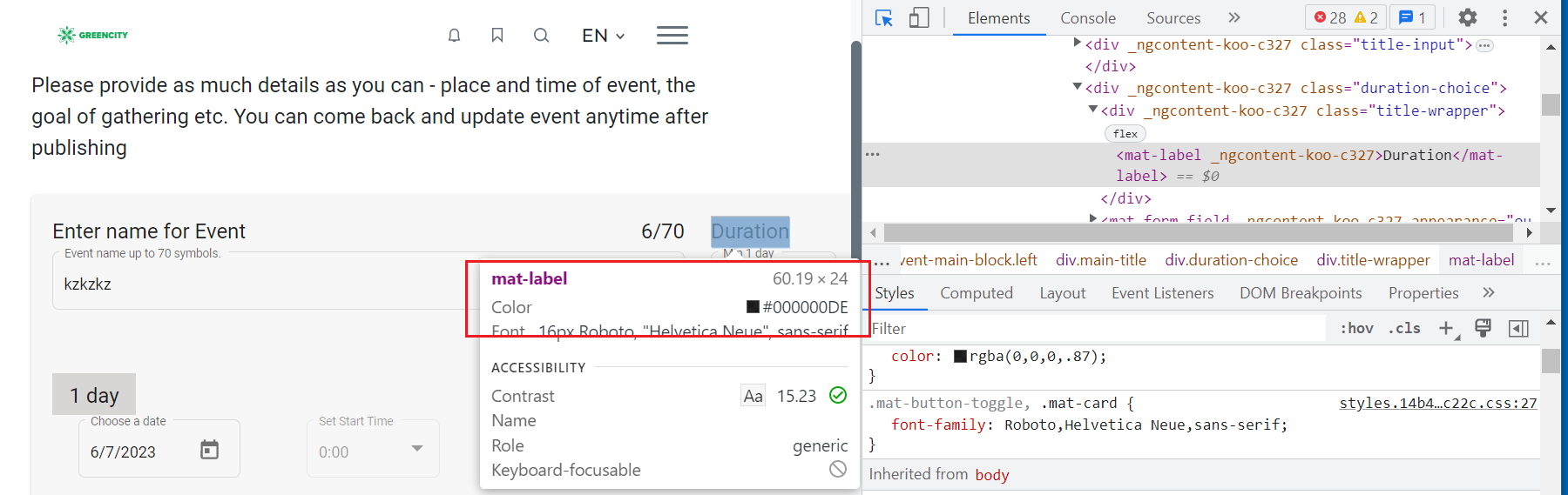 [Edit Event] UI controls and elements are not according to the mock-up · Issue #5901 · ita ...