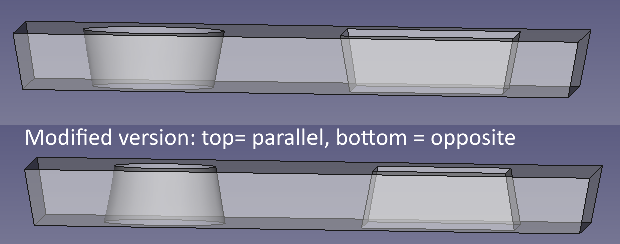 [Issue] PartDesign: (extrude) Pad inward taper angle orientation selection · Issue #8949 ...