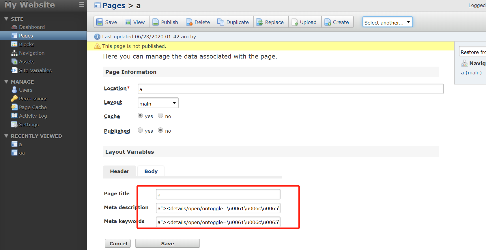 bypass filter XSS vunerability · Issue #559 · daylightstudio/FUEL-CMS · GitHub