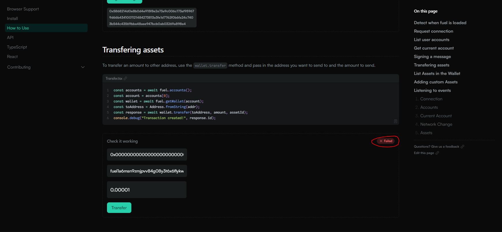 Transfering Assets · Issue #648 · FuelLabs/fuels-wallet · GitHub