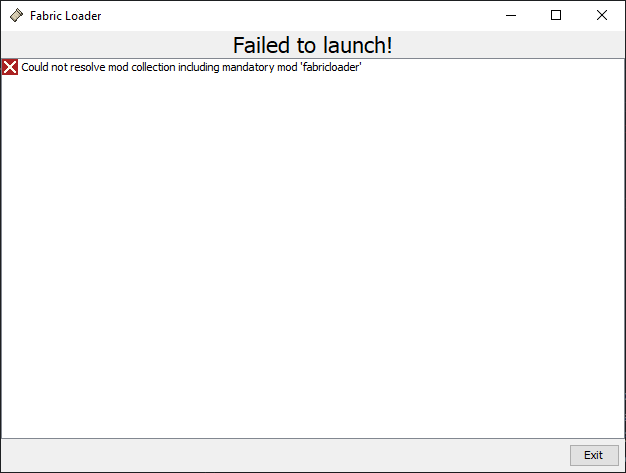 Loader crashes with msg: "Could not resolve mod collection including ...