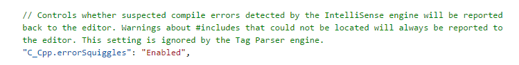 "C_Cpp.errorSquiggles" option doesn't work · Issue #963 · microsoft/vscode-cpptools · GitHub