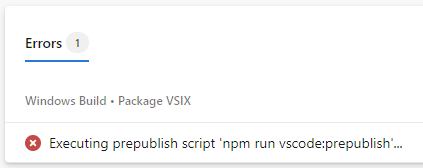 Can we change the logging method for prepublish? · Issue #430 · microsoft/vscode-vsce · GitHub