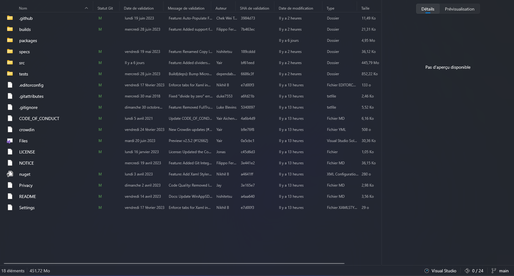 Feature: Include Git Repo name and current branch in Folder's Details pane · Issue #12779 ...