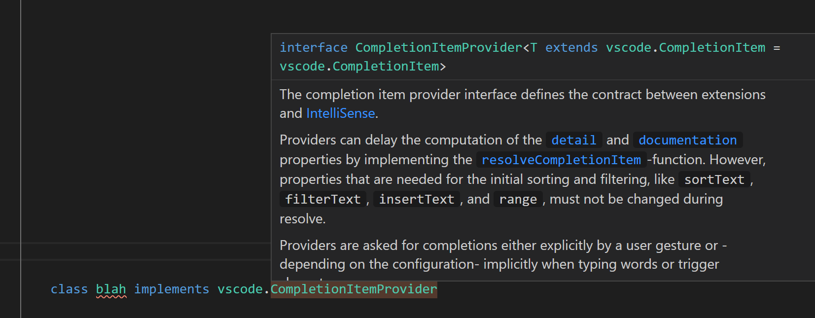 Type constraints of providers are missing · Issue #4097 · microsoft/vscode-docs · GitHub