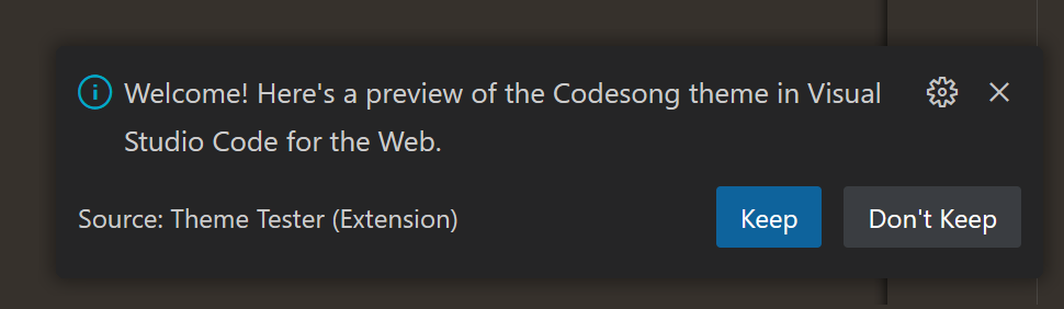 vscode.dev/theme preview notification buttons actions reversed · Issue #189016 · microsoft ...