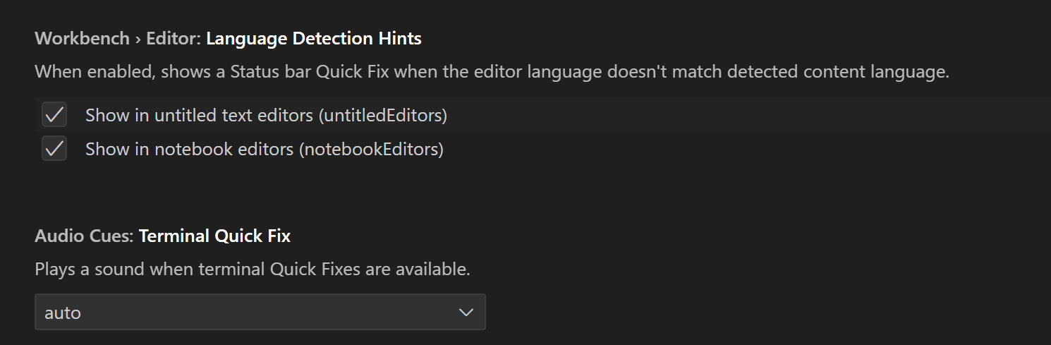 New setting should be "Quick Fixes" not "QuickFixes" · Issue #194581 ...