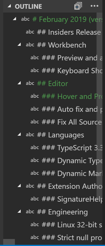 Odd horizontal scrolling UX for Outline view and breadcrumbs dropdown · Issue #69557 · microsoft ...