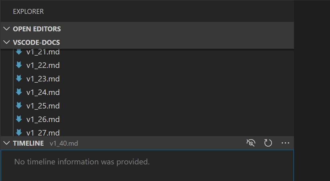 Open Timeline Explorer command says "No timeline information was ...