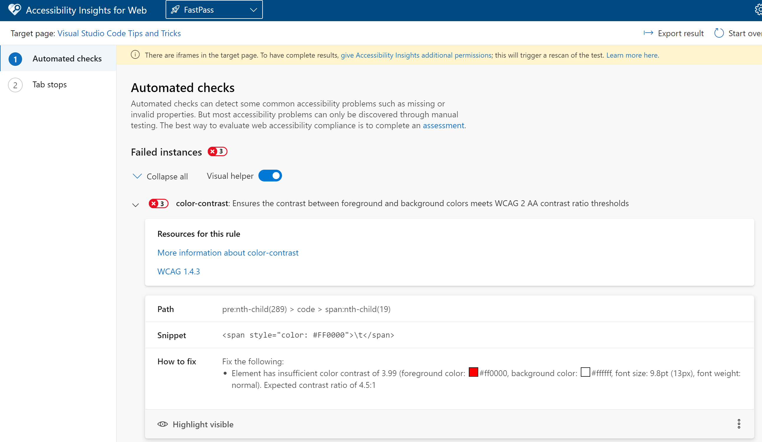 Color contrast for escaped characters only 3.99 · Issue #3687 ...