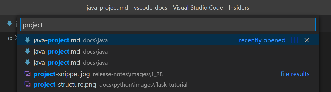 File Quick Pick shows duplicate entries · Issue #105905 · microsoft ...