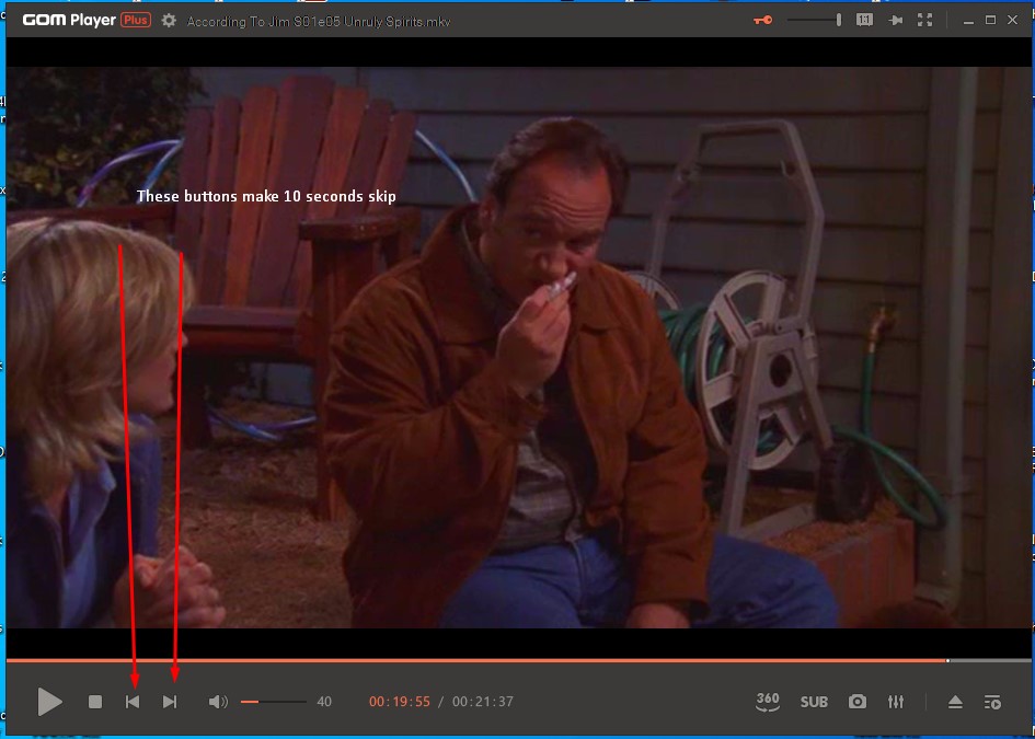Can new version have more suitable video navigation buttons, forward/backward (buttons and keys ...