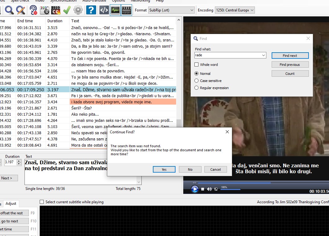 Minor bug (to fix) in FIND/REPLACE when you click YES button when the word was't find · Issue ...