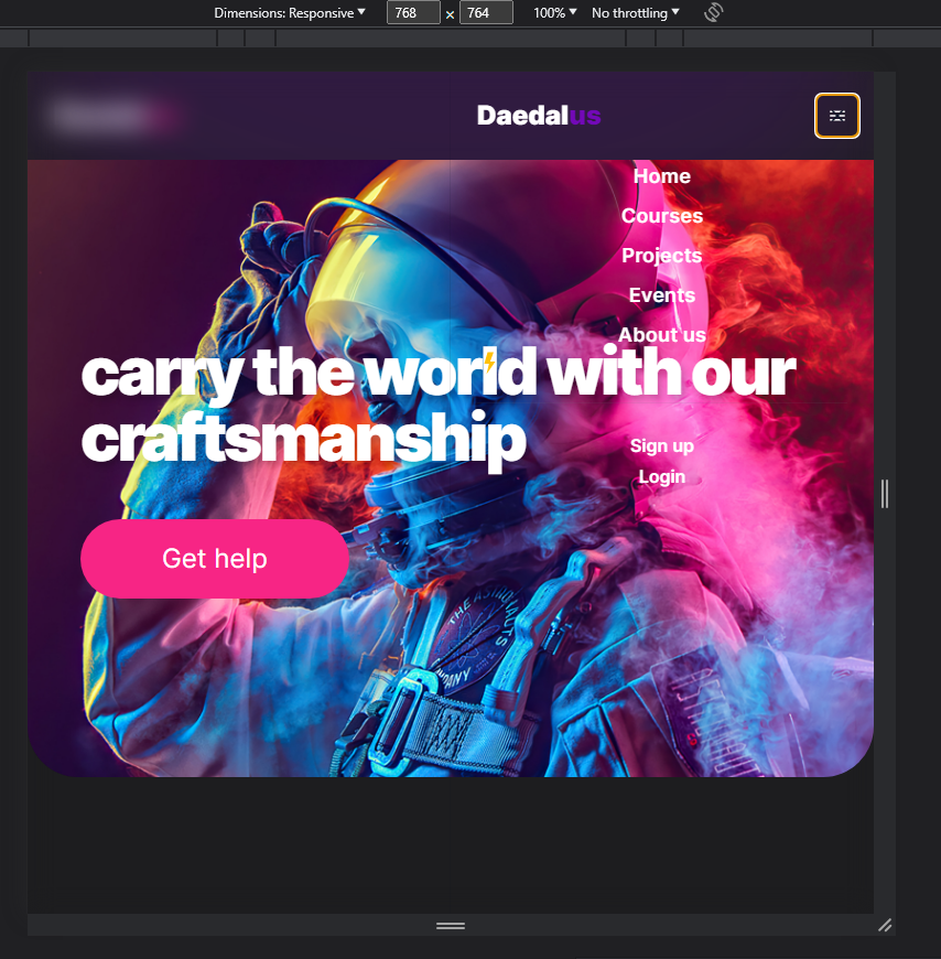 mobile navbar burger menu · Issue #47 · daedalus-developers/daedalus.codes · GitHub