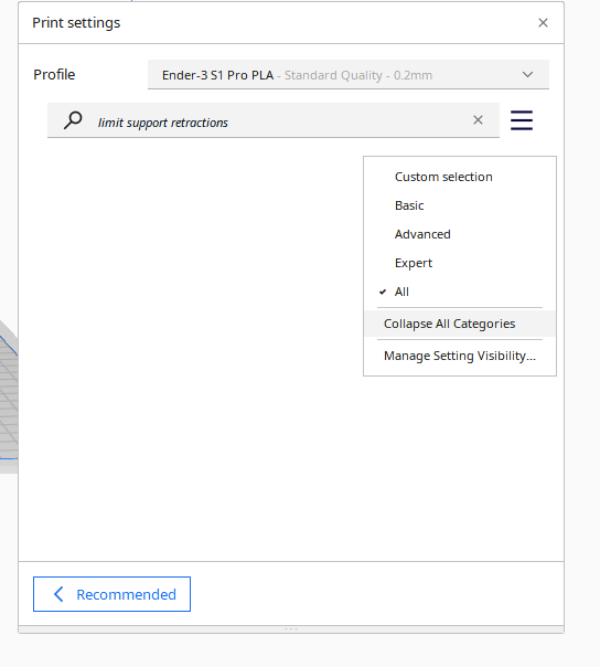 "Limit Support Retractions" option is missing in Cura 5.3 · Issue ...