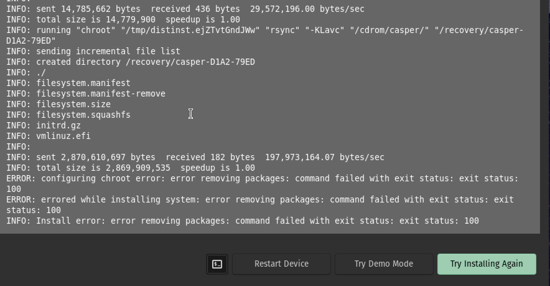 PopOS (ARM) installation from live system fails: Error removing packages · Issue #2762 · pop-os ...