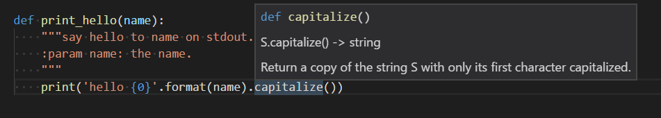 Hover tootip for 'capitalize' does not show documentation · Issue #3868 · microsoft/PTVS · GitHub