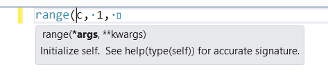 Signature display inconsistent with `range` · Issue #3869 · microsoft/PTVS · GitHub