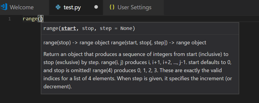 Signature Display Inconsistent With `range` · Issue 3869 · Microsoftptvs · Github