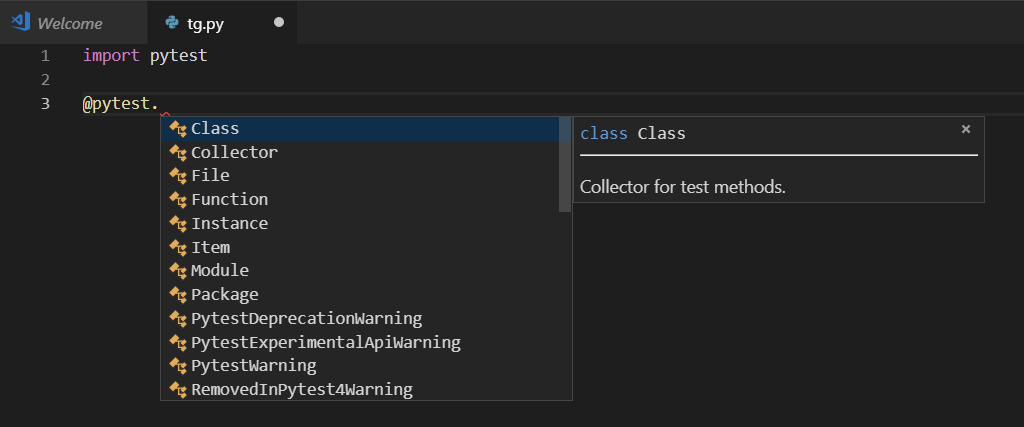 Completions missing for pytest · Issue #420 · microsoft/python-language ...