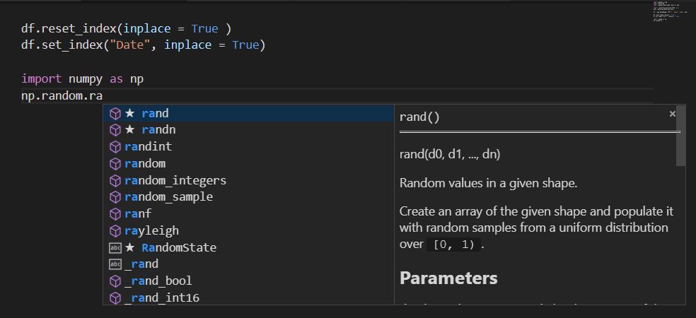Autocomplete Can T List All Attributes In Np Random · Issue 804 · Microsoft Python Language