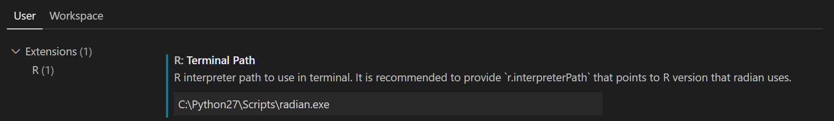 Using radian as R interpreter · Issue #34 · MikhailArkhipov/vscode-r · GitHub