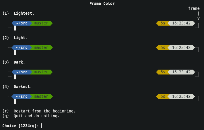 Frame colors are all the same for powerlevel10k rainbow · Issue #2087 ...
