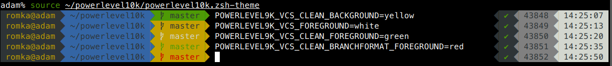 VCS segment foreground color · Issue #238 · romkatv/powerlevel10k · GitHub